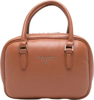 Patrizia Pepe Femme, Sacs, Brun, Taille: ONE Size Sac &agrave; main zipp&eacute;