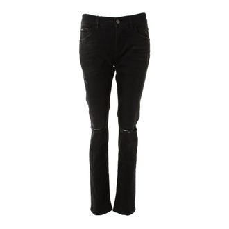 Dolce & Gabbana Ripped Logo Skinny Jeans - - Jeans - Herren - Schwarzk - XS
