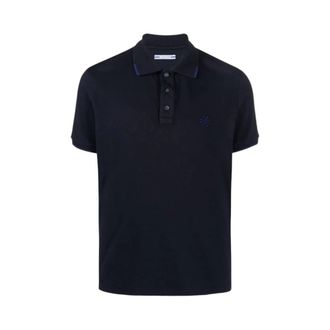 Jacob Cohen Polo-Shirt aus geb&uuml;rsteter Baumwolle - - Tops - Herren - Blau - S