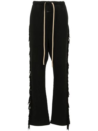 Fear of God pantalon de jogging &agrave; franges - Noir