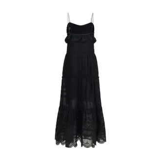 Isabel Marant Womens Black Cotton Casual Dress