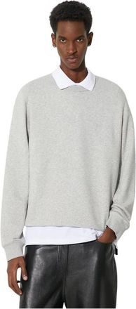 Woolrich Homme, Sweatshirts et sweats &agrave; capuche, Gris, Taille: M Logo Script Crewneck