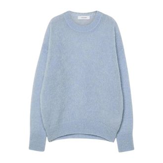 Pomandere Superkid Mohair Sweater Weicher Luxus Winter - - Knitwear - Damen - Blau - M