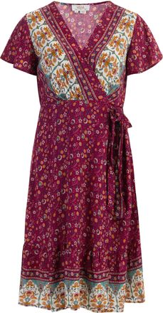 Usha Sommerkleid Damen Beere Pink Mehrfarbig