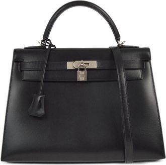 Hermès 2003 Kelly 32 Sellier Handtasche - Schwarz
