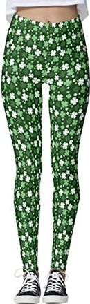 Generic Legging de sport 2026 pour femme - Motif &agrave; rayures - Vert - Pour yoga, course &agrave; pied, pilates, b, XXL