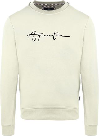 Aquascutum Sweatshirt f&uuml;r Herren, Rundhalsausschnitt, Regul&auml;r (Butterfarben)