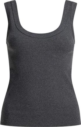 Brunello Cucinelli Femme, Tops, Gris, Taille: 42 FR Ribbed Tank Top