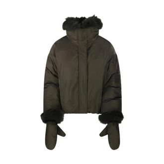 Yves Salomon Sylve Veste 66cm - - Jackets - Damen - Gr&uuml;n - S