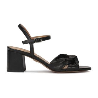 Kazar Schwarze Ledersandalen mit dekorativem Knoten - - Shoes - Damen - Schwarzk - 37 EU