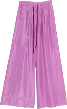 Forte_Forte Femme, Pantalons, Violet, Taille: 44 FR Drawstring Waistband Wide Pantalons