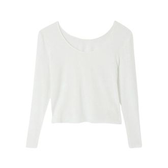 American Vintage Dualy T-Shirt - - Knitwear - Damen - Wei&szlig; - M