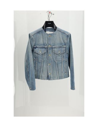 Celine Womens Jacket Melon Blue Cotton