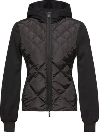 Moncler Moncler Cotton Fleece Padded Zip-up Hoodie, Women, Black, Size: Xl