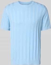 Lindbergh Strickshirt aus Viskose-Mix mit Rundhalsausschnitt