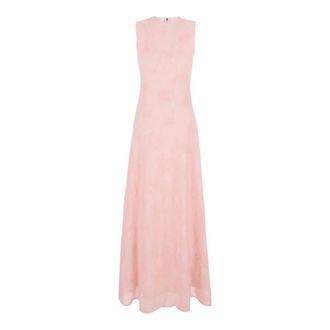Rotate Rotate Birger Christensen, Femme, Robes, Rose, Taille: 38 FR Jacquard Long Dress