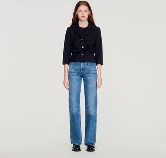 Sandro Veste courte de tailleur