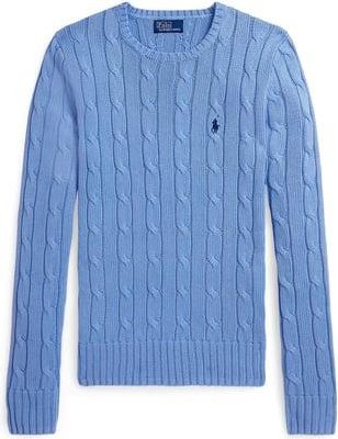 Polo Ralph Lauren Baumwollpullover mit Rundhalsausschnitt in Blau