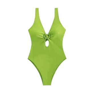 Generic Maillot de bain pour femme athl&eacute;tique &agrave; s&eacute;chage rapide Monokini d&eacute;t&eacute; vintage Push Up Grande taille Maillot de bain rembourr&eacute; Vacances V&ecirc;tements de pla