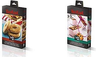 T-fal XA801612 Snack Collection Pl Bagels Eu Accessoire pour Donuts + XA801312 Snack Collection Mini Lingot Eu Accessoire Croque Gaufre