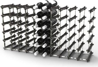 Nook Nook - Weinregal Stapelbar 50er Large kit - Weinflaschenhalter flexibel erweiterbar - Flaschenregal Stapelbar - Modulare Weinregale zur Lagerung von