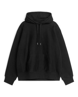 Arket Lockerer Kapuzenpullover In Schwerer Qualit&auml;t -Schwarz