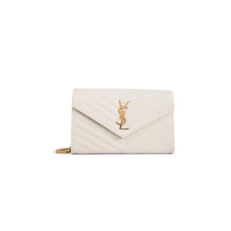 Saint Laurent Cassandre Matelass&eacute; Chain Wallet