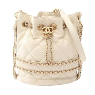 Chanel Sac seau matelass&eacute; en cuir dagneau Pre-owned - Femme - Pre-owned - Beige - Taille: ONE Size