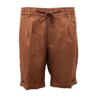 Tagliatore 2866Au Bermuda B-Donny Leinen Shorts - - Shorts - Herren - Braun - XL