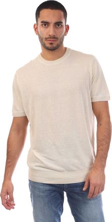 HUGO BOSS H-Jiovanni Sweatshirt f&uuml;r Herren, Mit kontrastfarbenen Streifen, kurz&auml;rmlig (Wei&szlig;)