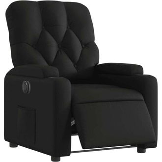 vidaXL Fauteuil inclinable &eacute;lectrique Noir Similicuir