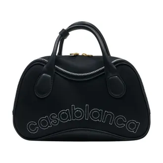 Casablanca Bowling-Shaped Calfskin Mini Bag - Black