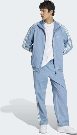 adidas Originals Firebird - Pantalon de surv&ecirc;tement en jean - Bleu clair