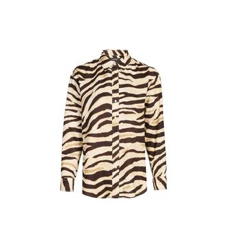 Ralph Lauren Leinenhemd mit Tierdruck - Weiß