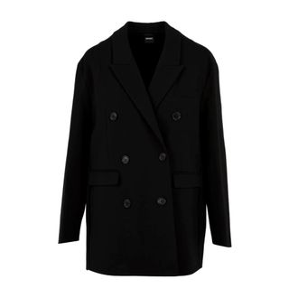 Aspesi 0905 L591 Zweireihiger Mantel - - Coats - Damen - Schwarzk - M