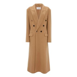 Victoria Beckham Doppelseitiger Mantel mit spitzem Revers - - Coats - Damen - Braun - XS