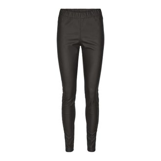 Kaffe Schwarze Coated Jeggings Slim-Fit Hose - - Trousers - Damen - Schwarzk - XL