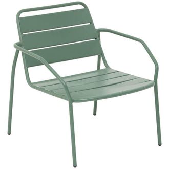 Hesperide Hesperide - Fauteuil de salon de jardin Phuket vert olive trait&eacute; en acier trait&eacute; en epoxy - Hesp&eacute;ride