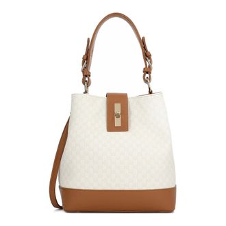 Kazar Zweifarbige Handtasche mit dezentem Muster - - Bags - Damen - Wei&szlig; - ONE SIZE