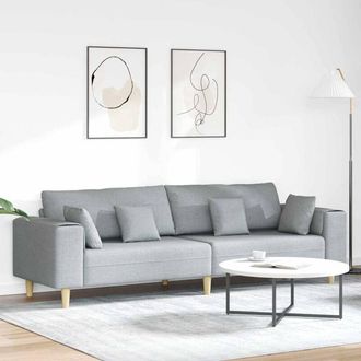 vidaXL vidaXL Sofa en tissu avec coussin Gris clair 208 cm tissu
