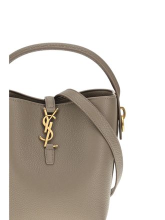 Saint Laurent Womens Bucket Bag Le 37 Plaza Taupe Calf Leather