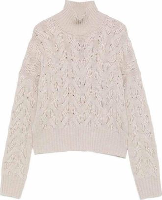 Max Mara Rundhalspullover - Beige