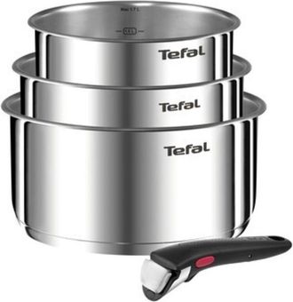 T-fal Ingenio Emotion: 3 Kocht&ouml;pfe aus Stahl mit abnehmbarem Griff - Set