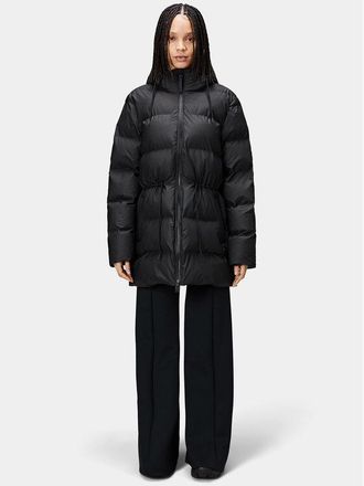 Rains Winterjacke 15160 Schwarz Relaxed Fit