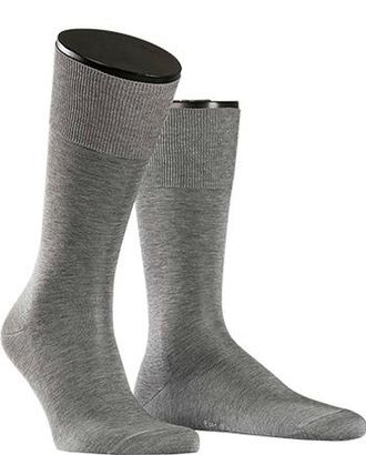 Falke Herren Socken grau Baumwolle unifarben