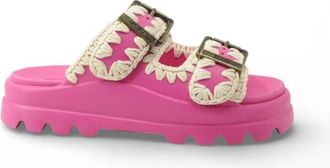 Mou Femme, Chaussures, Rose, Taille: 38 EU Mules Eva avec logo en relief