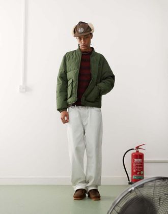 Obey Charlie - Wattierte Jacke in Gr&uuml;n