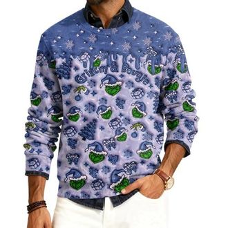 Generic Le Grinch Pull De Noel Homme 2025 Noel Sweatshirts The Enfant Ugly Deguisement zippé Drole Christmas Moche Costume Famille Sweater Pulls Femme Adulte 