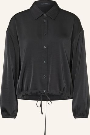 OPUS Hemdbluse Flimmer schwarz