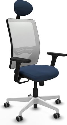 Piqueras y Crespo Schreibtischstuhl mit Rollen Zulema mit 3D-Armlehnen, h&ouml;henverstellbarer Lendenwirbelst&uuml;tze und festem Kopfteil, ausgestattet mit 3 Positionen und Sch